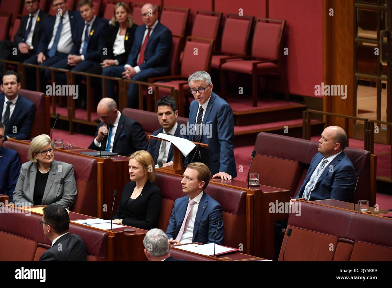LNP senator Gerard Rennick makes his first speech in the Senate Chamber ...