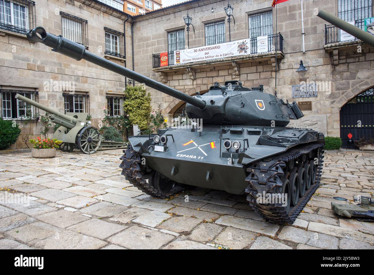 Coruna-Spain. American-made M-41 tank known as the Walker Bulldog ...
