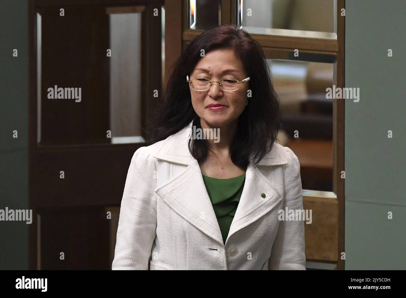 Liberal MP Gladys Liu reacts during House of Representatives Question ...
