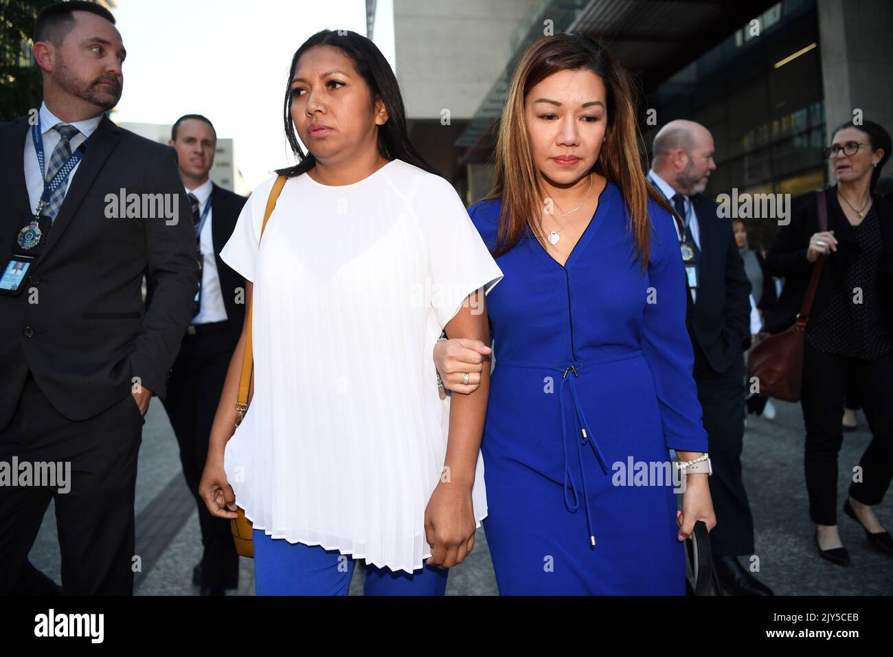 Novy Chardon's friends Frederika Wong (left) and Deborah Manduapessy ...