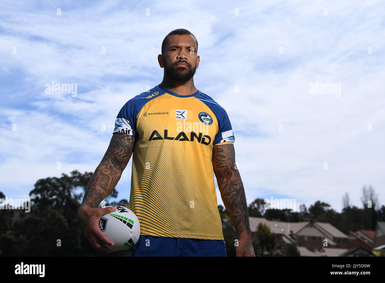 Manu Ma'u of the Parramatta Eels poses for a photo ahead of a training ...