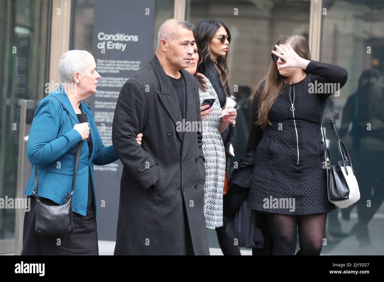 Friends and family of Ben Togiai leave the Victorian County Court in ...