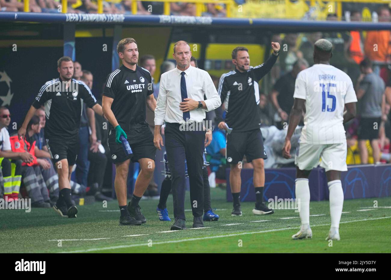 Signal Iduna Park, Dortmund, Germany. 6th Sep, 2022. Jess Thorup (FC Copenhagen) looks on during ...