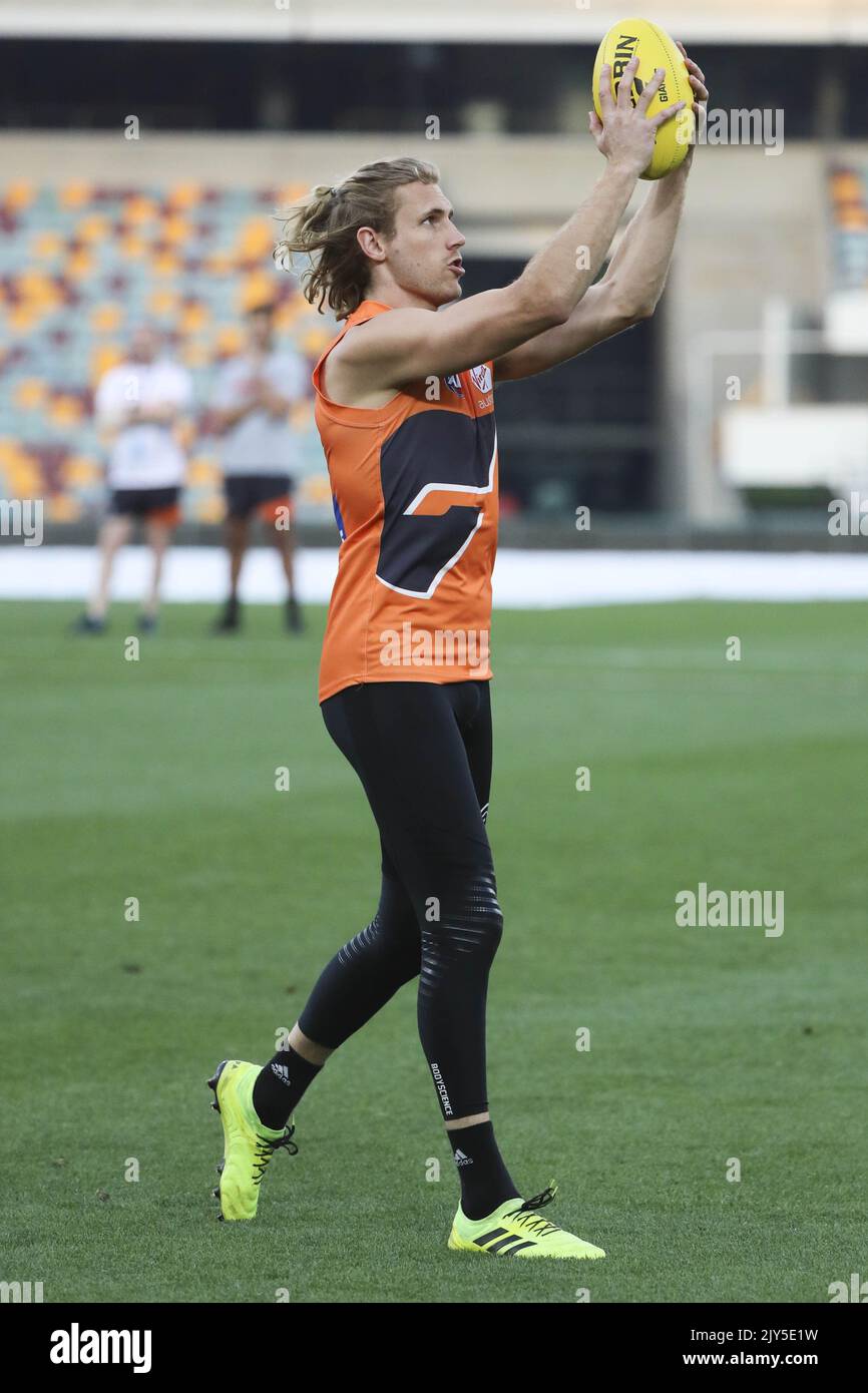 GWS Giants player Nick Haynes in action during a training session at ...