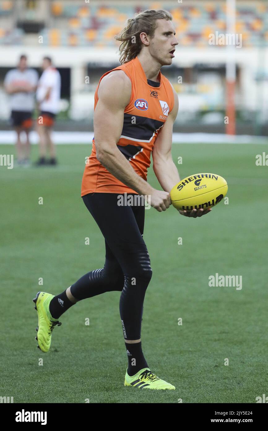 GWS Giants player Nick Haynes in action during a training session at ...