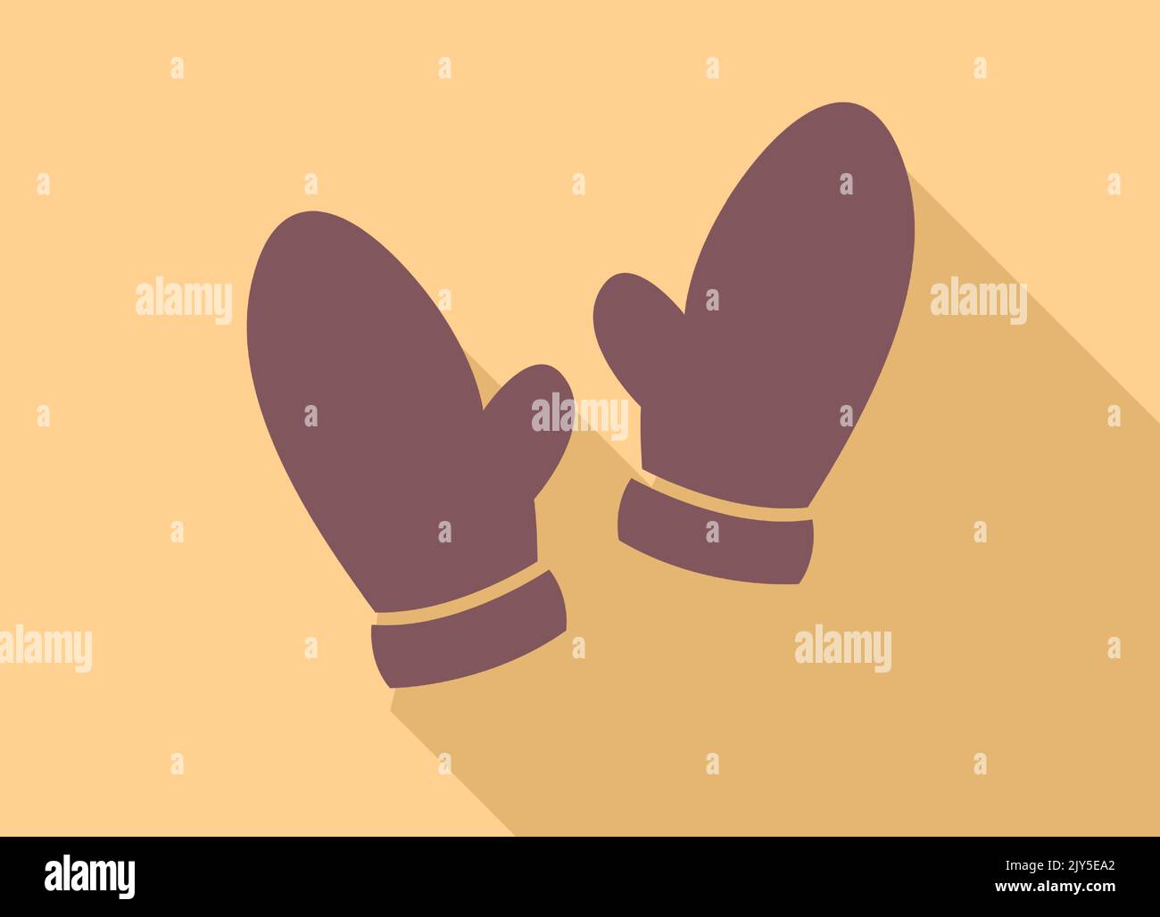 Pair of winter mittens, element of winter - Vector illustration Stock ...