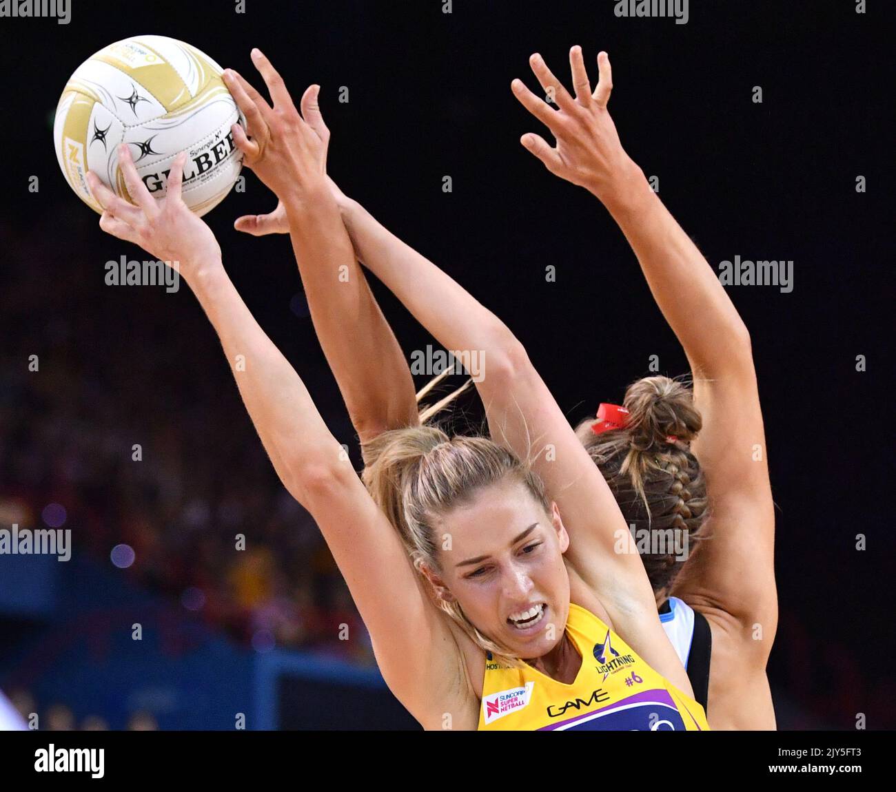 Cara Koenen of the Lightning in action during the Super Netball Grand ...