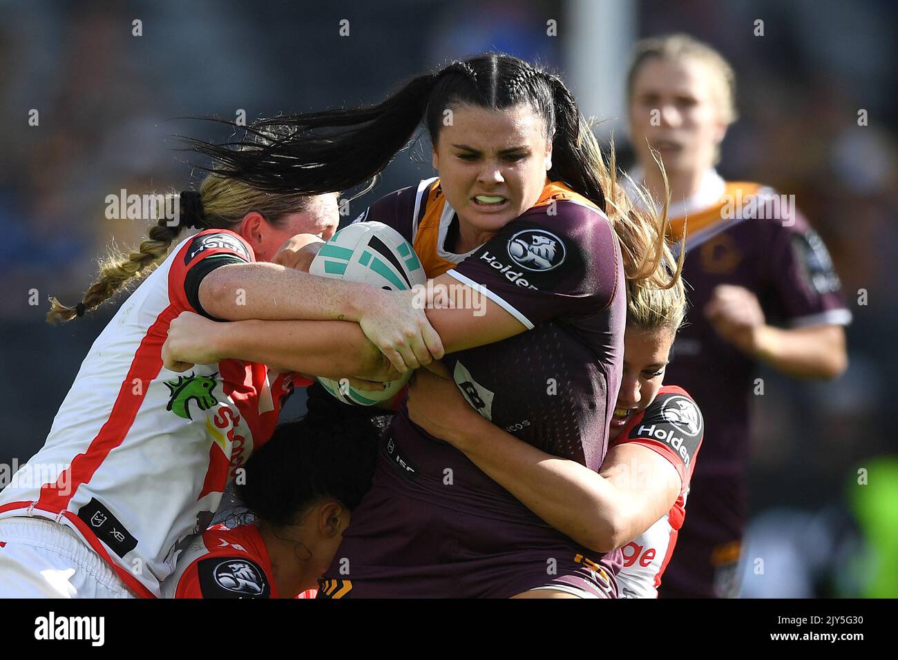 Amber Pilley of the Broncos during the NRLW Premiership match between ...