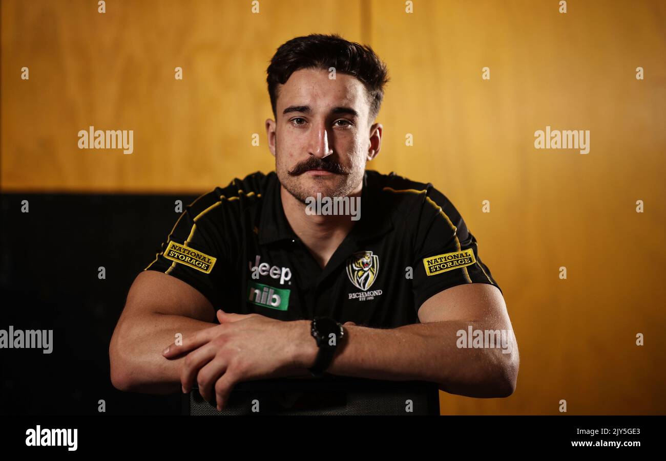 Ivan Soldo poses for a portrait during a Richmond Tigers AFL media and ...