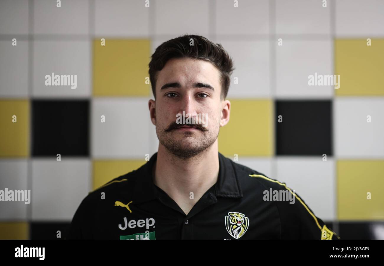Ivan Soldo poses for a portrait during a Richmond Tigers AFL media and ...