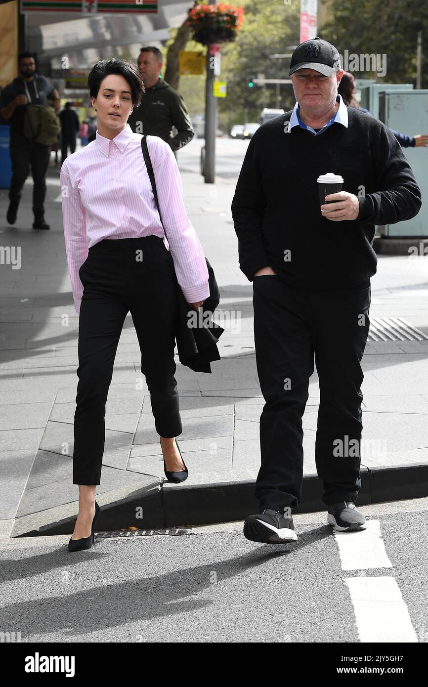 Sarah Budge arrives at the Downing Centre Local Court in Sydney, Monday ...