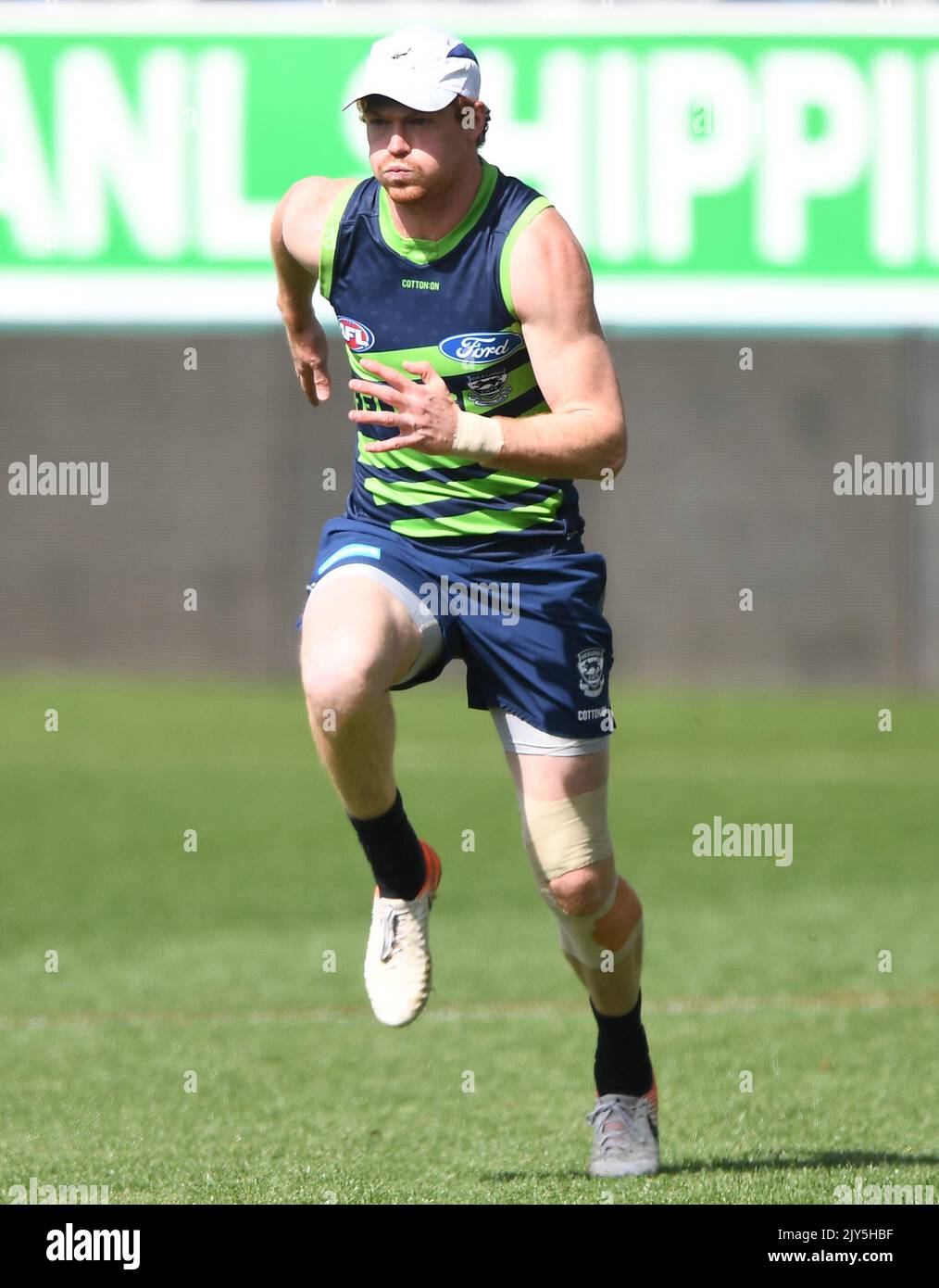 Gary Rohan of the Geelong Cats is seen at training at GMHBA Stadium in ...