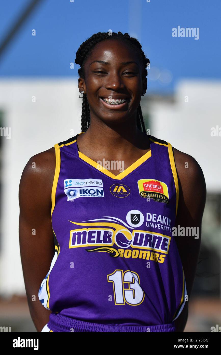 Australia's Opals basketball player Eziyoda Magbegor poses for a ...