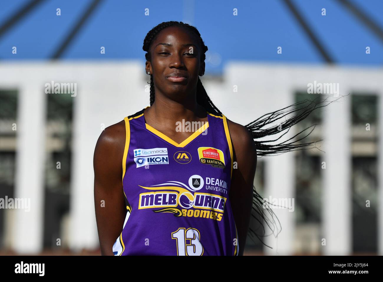 Australia's Opals basketball player Eziyoda Magbegor poses for a ...