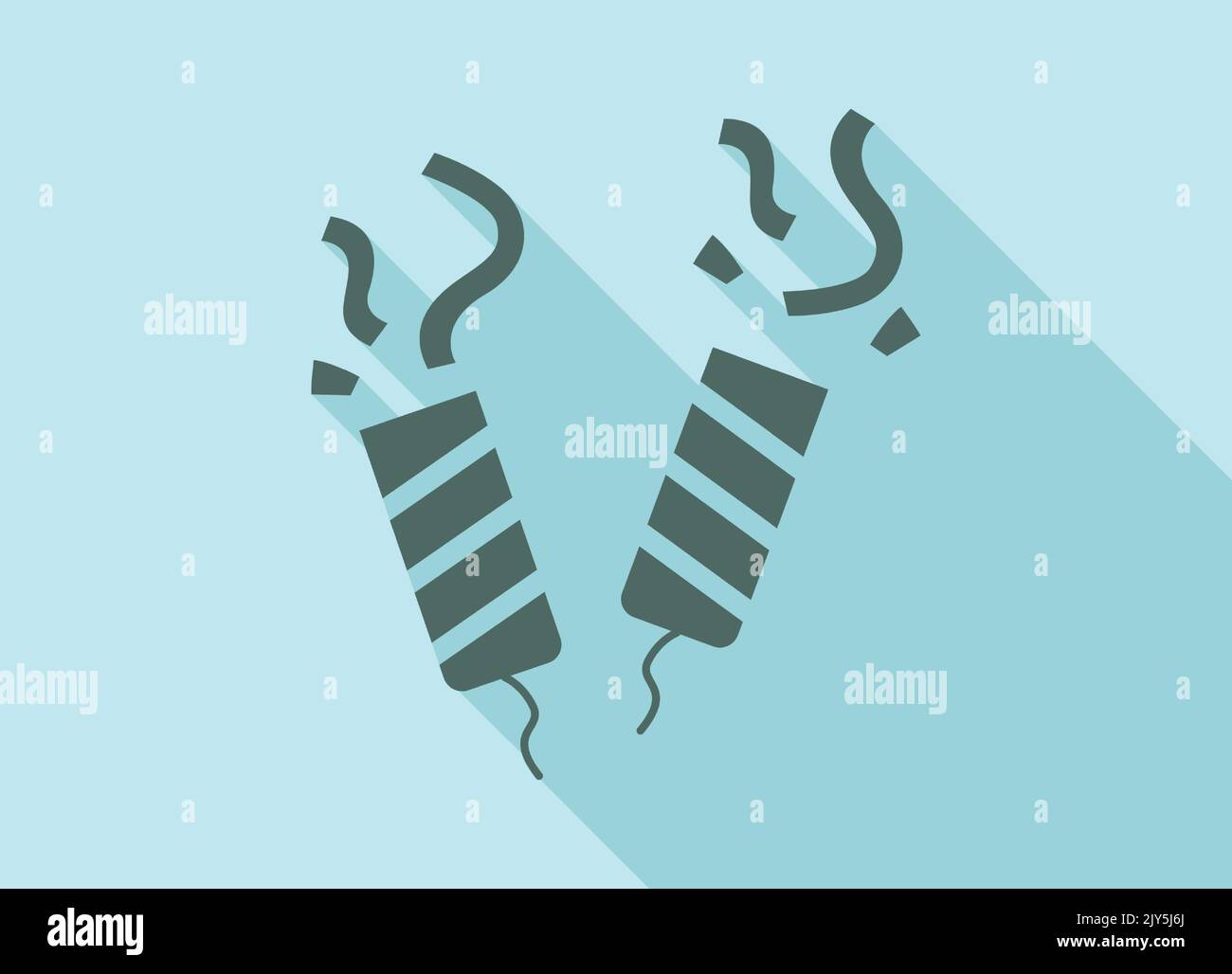 Festive New Year crackers, Christmas holidays - Vector illustration ...