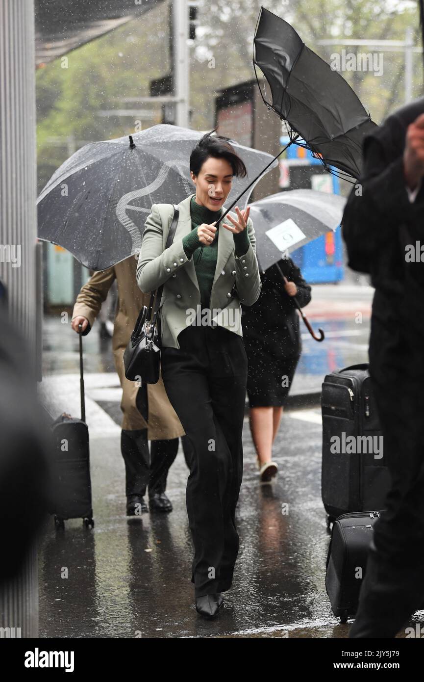 Sarah Budge arrives at the Downing Centre Local Court in Sydney ...