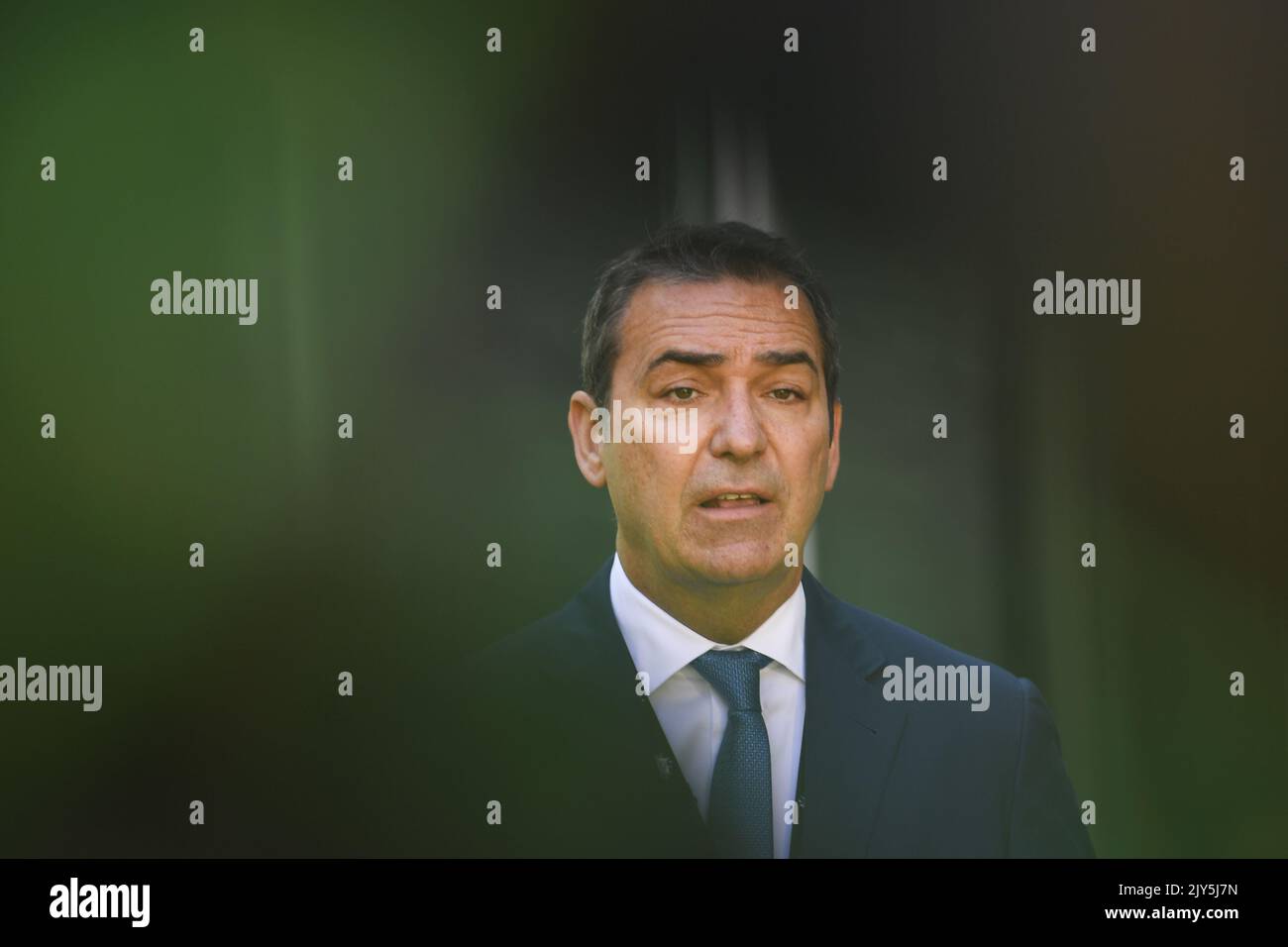 Premier of South Australia Steven Marshall speaks during a press ...