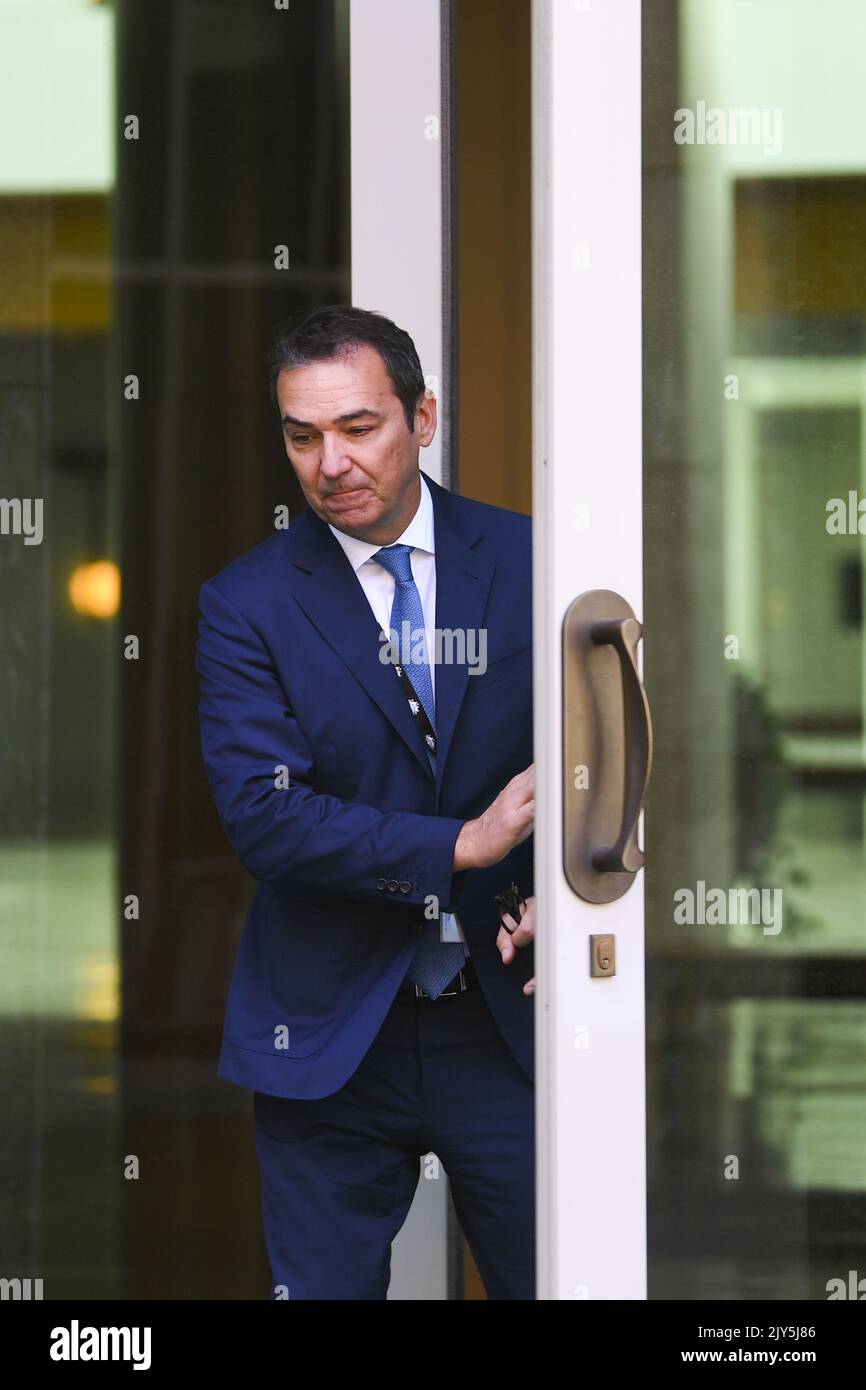 Premier of South Australia Steven Marshall arrives to a press ...
