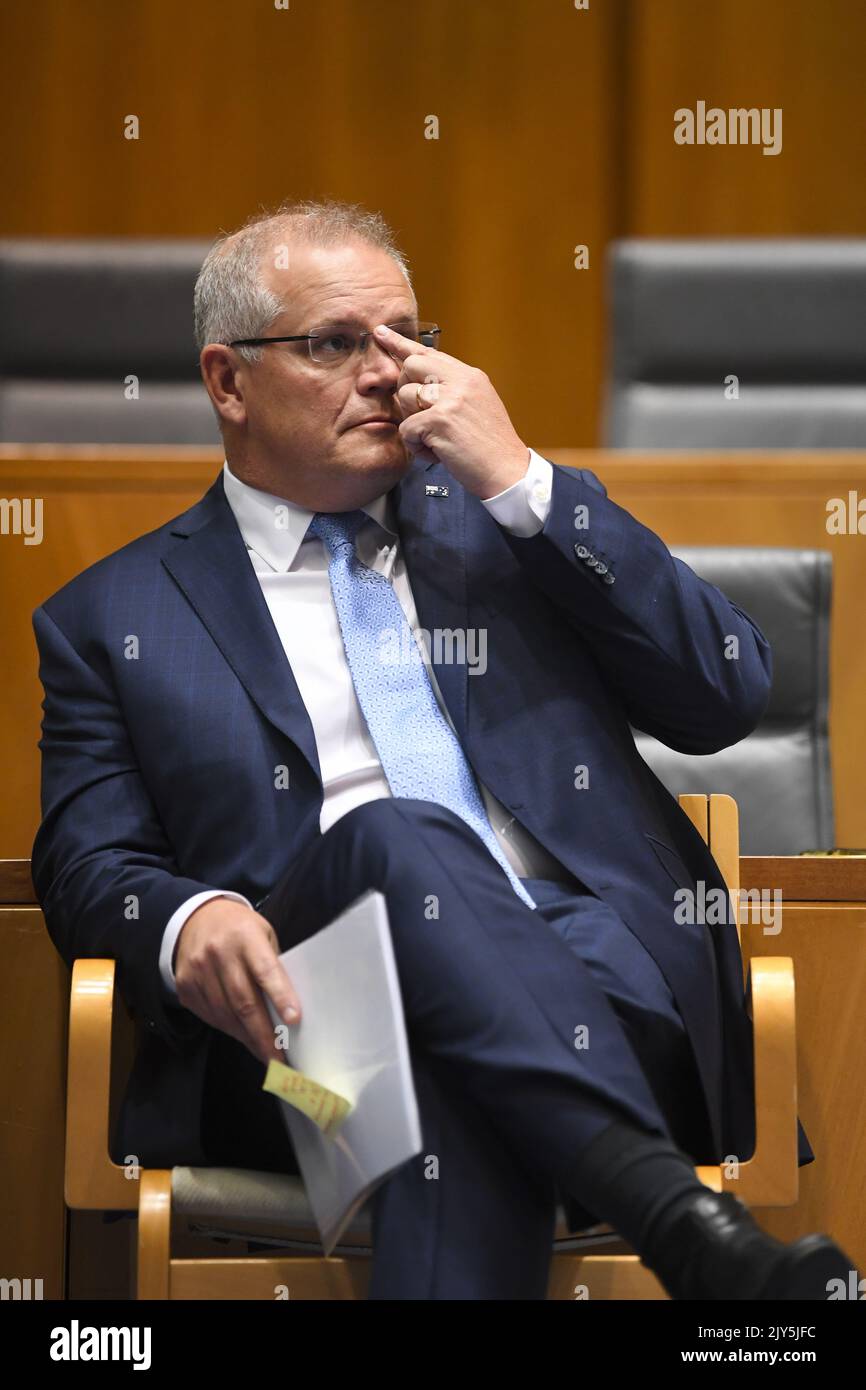 Australian Prime Minister Scott Morrison attends a Spinal Muscular ...