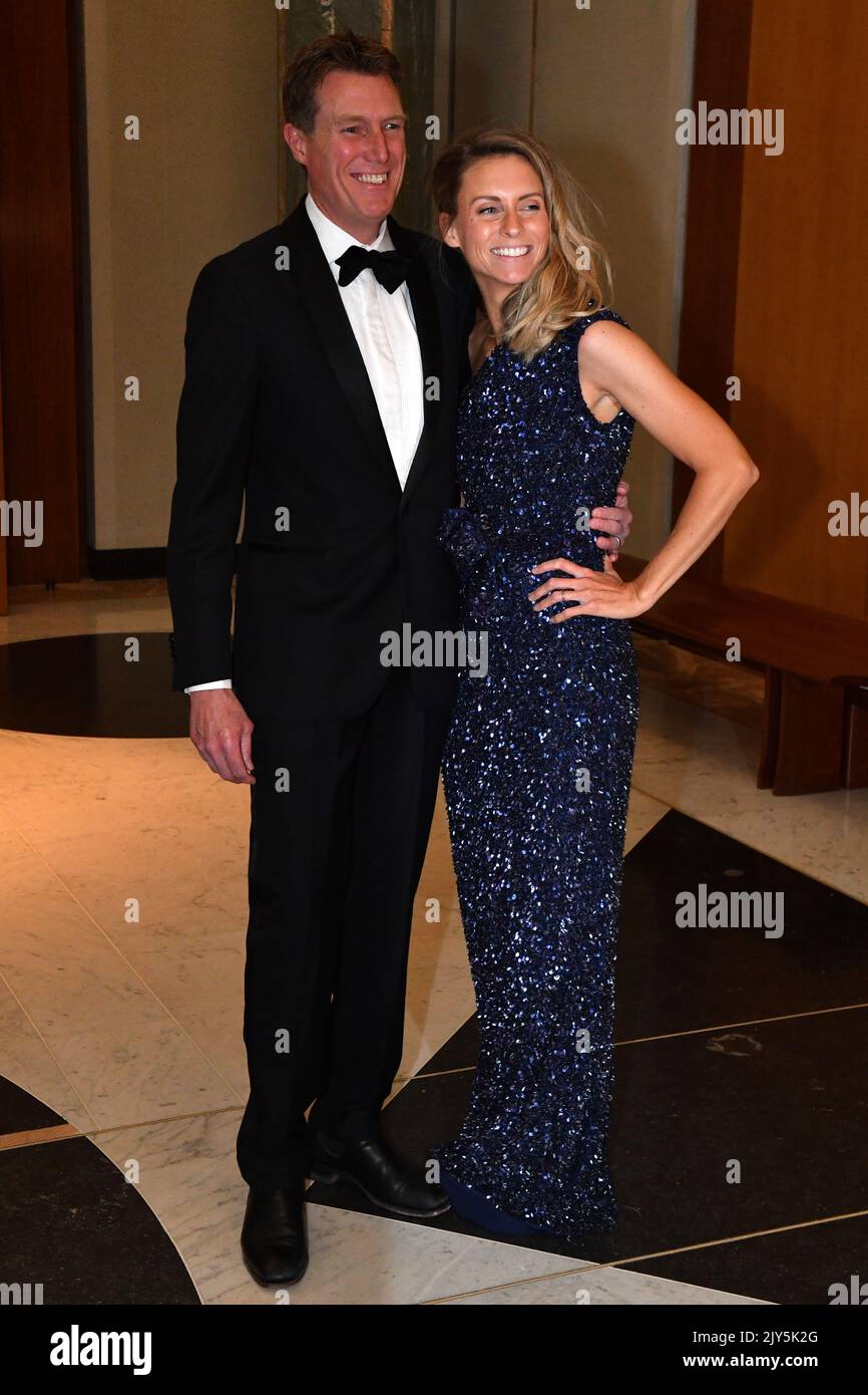 Attorney-General Christian Porter and wife Jennifer arrive for the ...