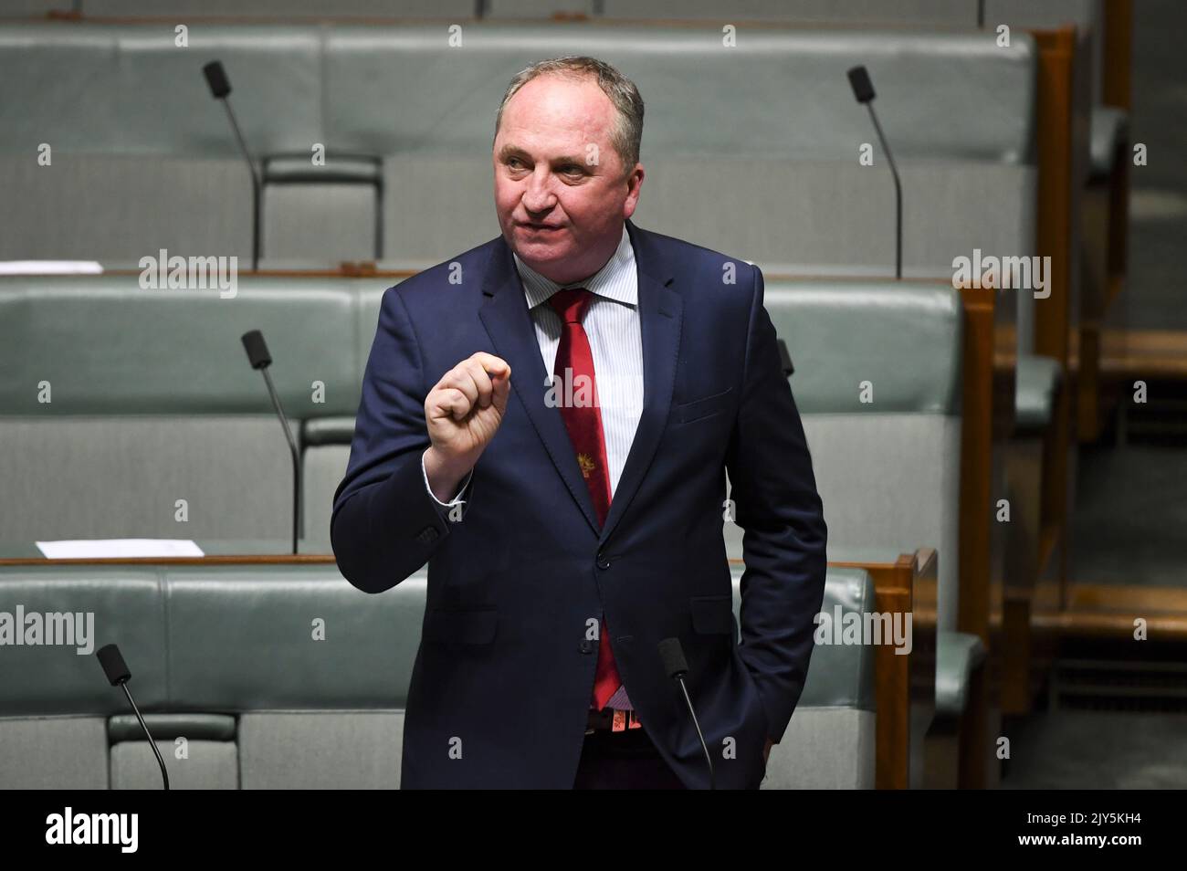 National backbench MP Barnaby Joyce speaks during House of ...