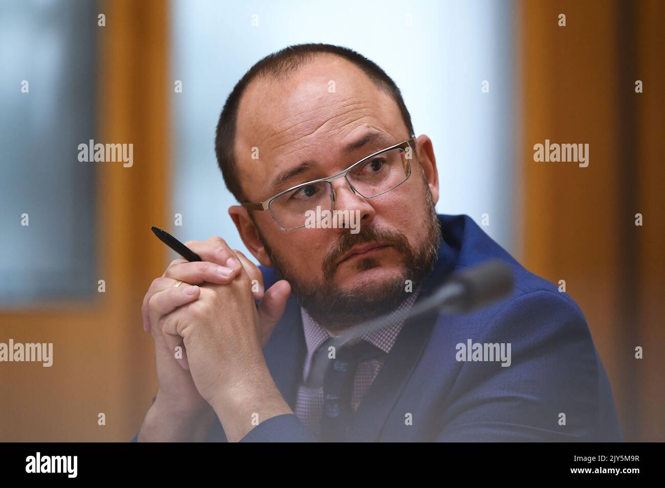 ABC Investigative Journalist Mark Willacy speaks during a hearing of ...