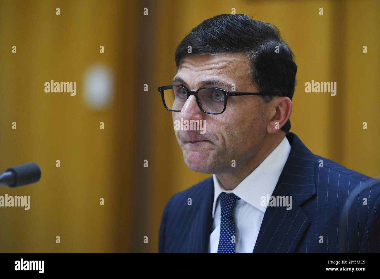 President of the Law Council of Australia Arthur Moses speaks during a ...