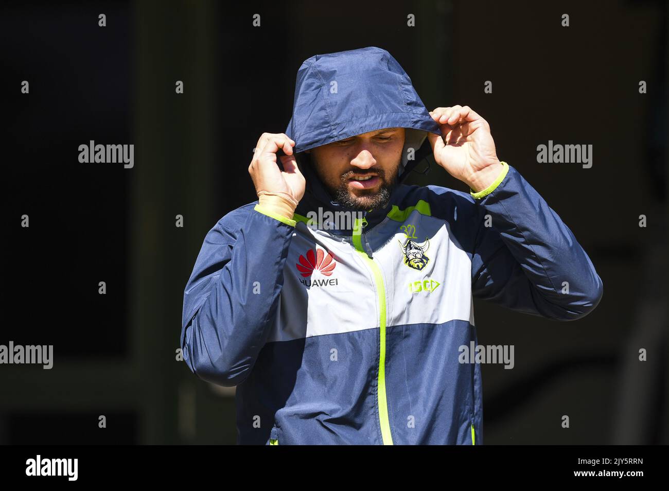 Jordan Rapana of the Raiders is seen during a training session in ...