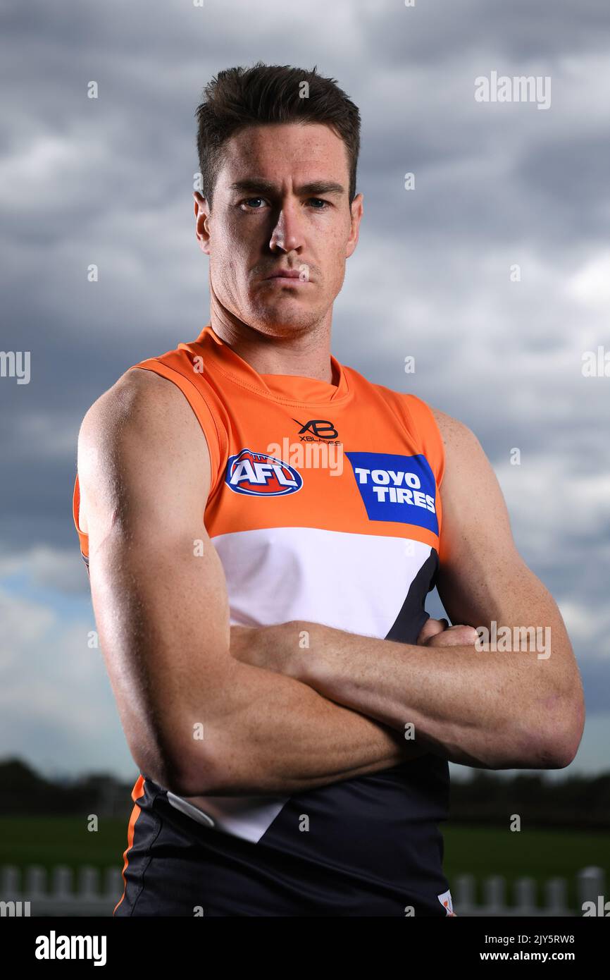 Jeremy Cameron of the GWS Giants poses for a photo during a media ...