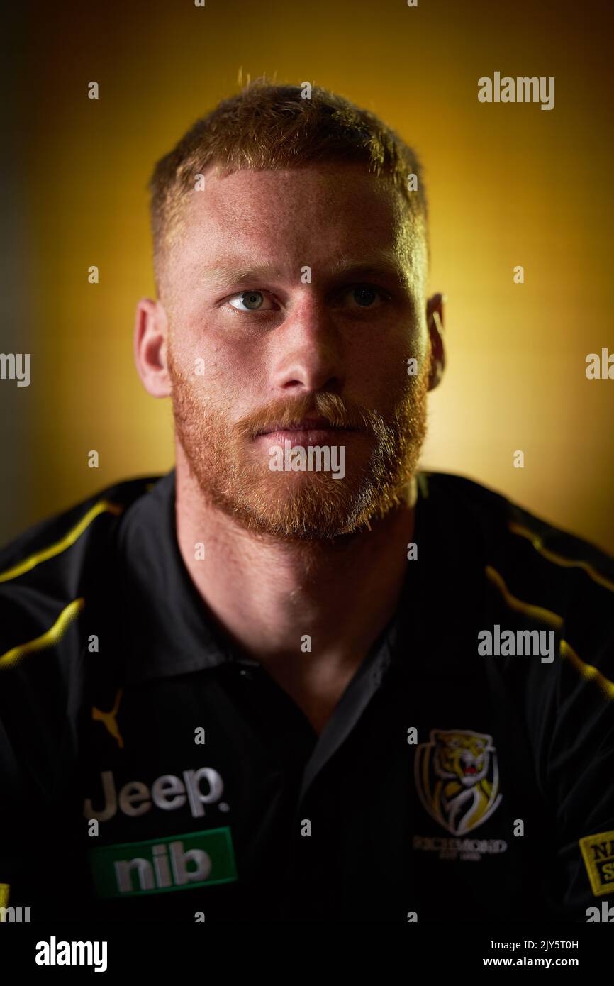 Richmond Tiger player Nick Vlastuin poses for a portrait at Punt Road ...