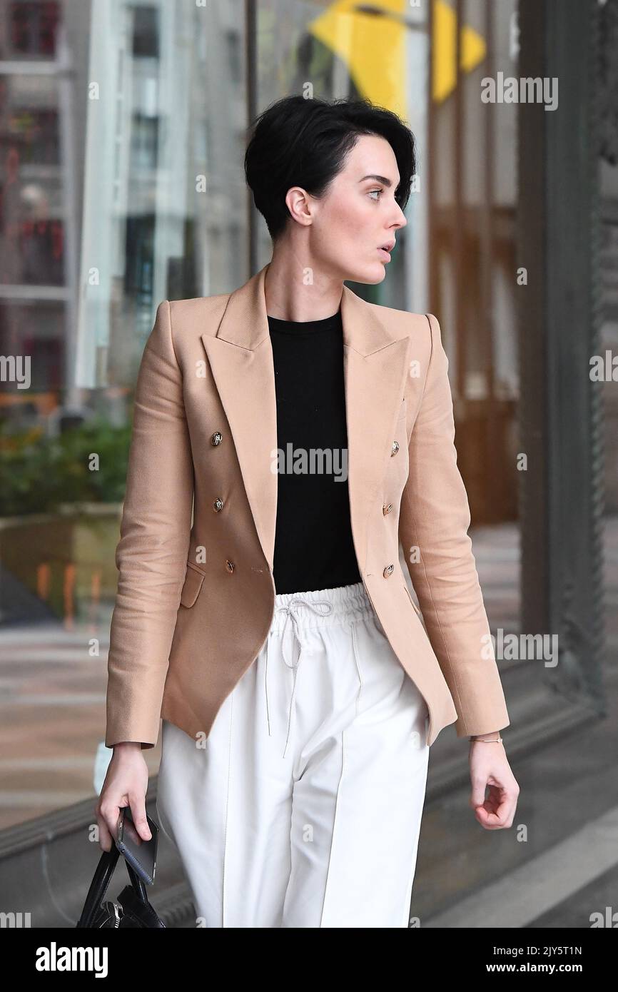 Sarah Budge leaves the Downing Centre Court is Sydney, Monday ...