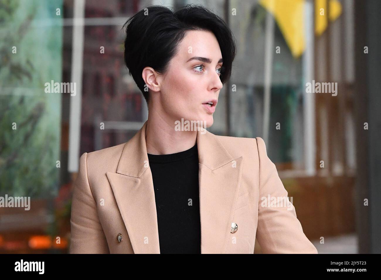 Sarah Budge leaves the Downing Centre Court is Sydney, Monday ...