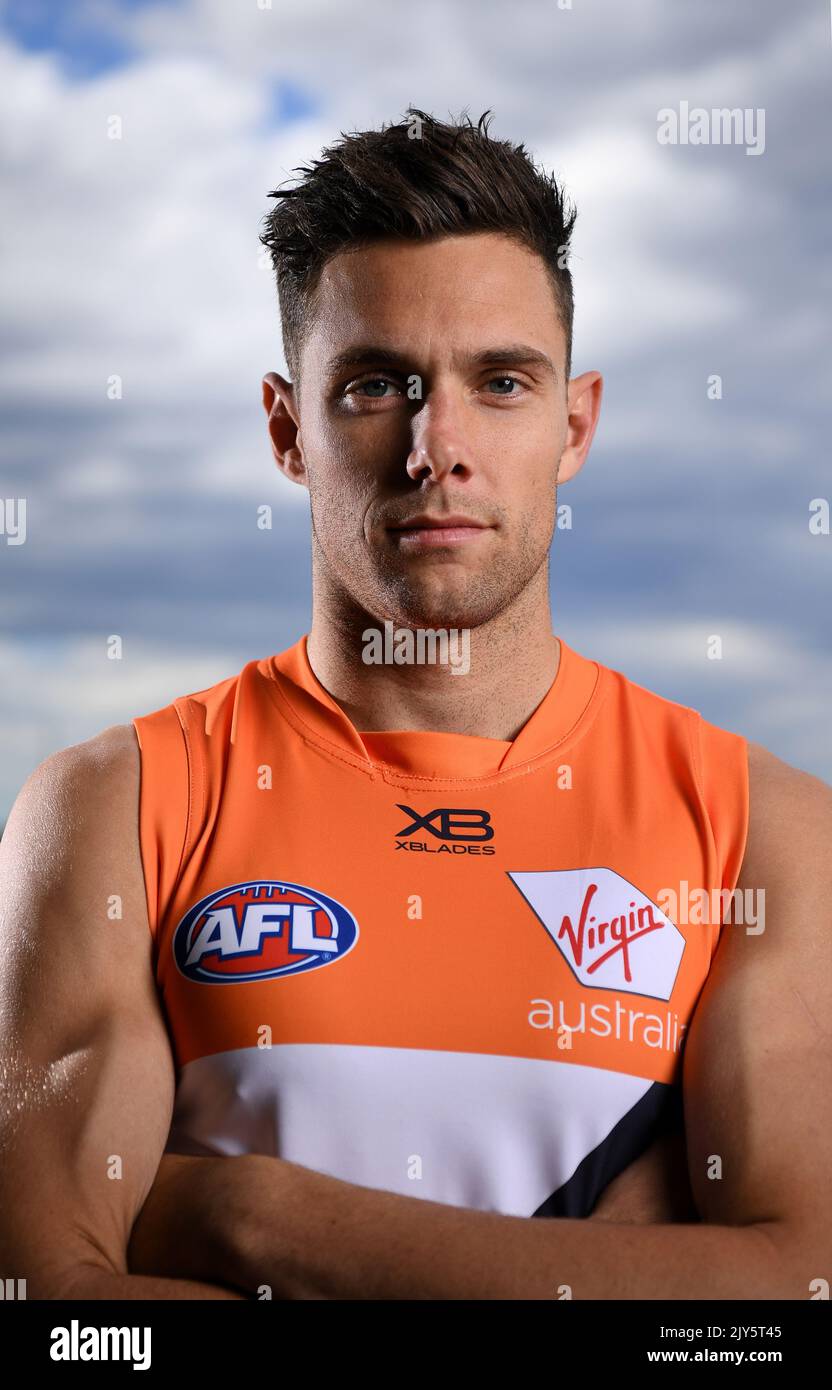 Josh Kelly of the GWS Giants poses for a photo during media session at ...