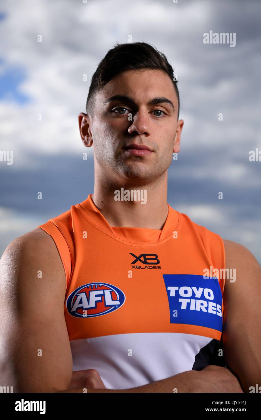 Tim Taranto of the GWS Giants poses for a photo during media session at ...