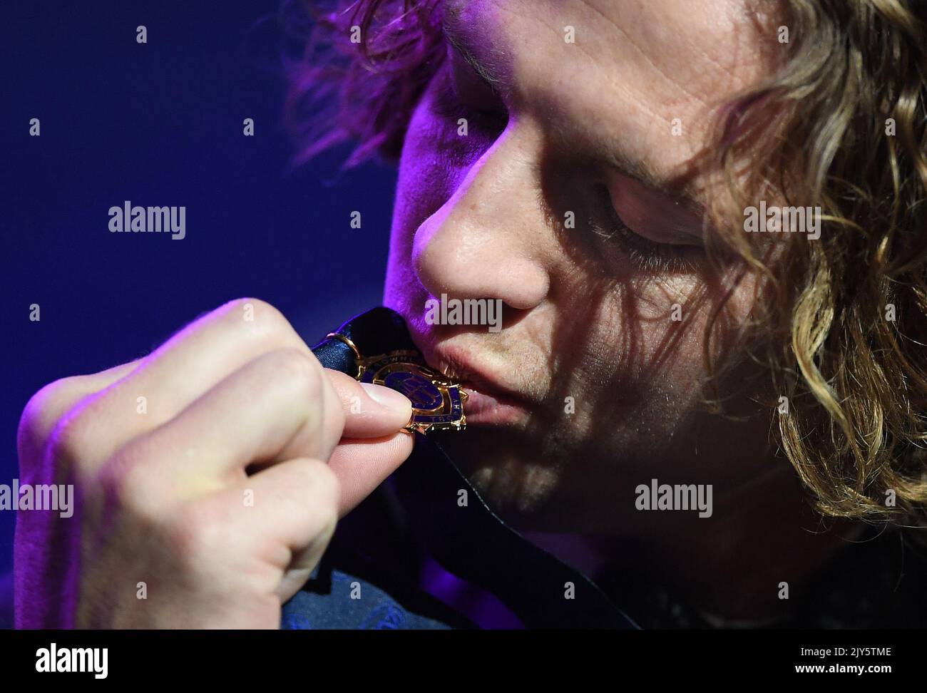 Nat Fyfe of the Fremantle Dockers reacts after winning the 2019 ...