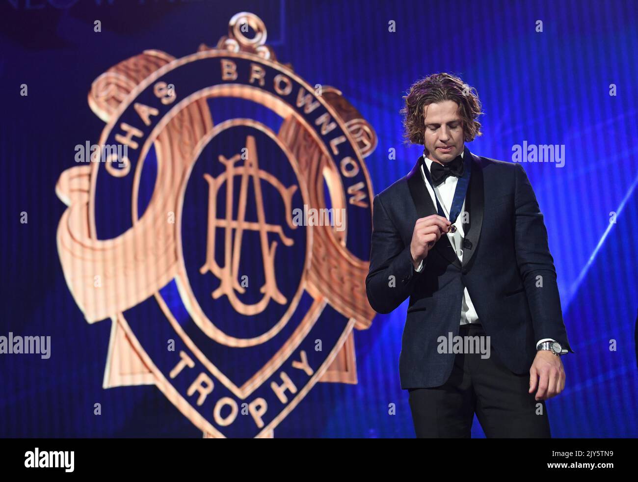 Nat Fyfe of the Fremantle Dockers reacts after winning the 2019 ...