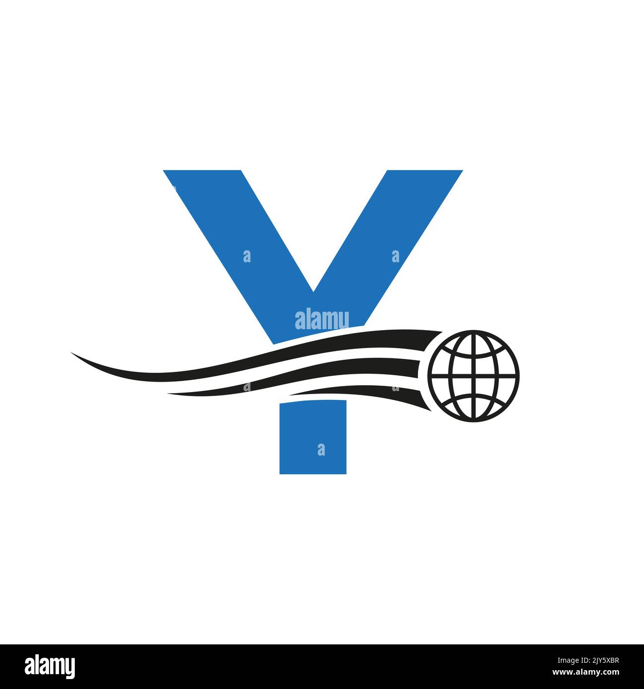 Letter Y Global Logo Combined With Global Icon, Earth Sign For Business ...