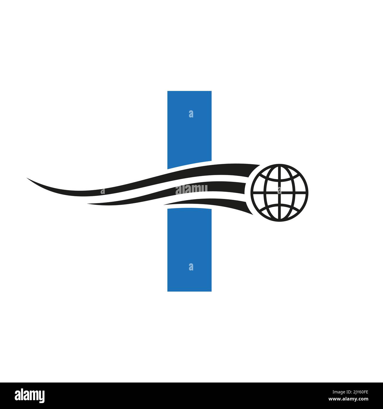 Letter I Global Logo Combined With Global Icon, Earth Sign For Business ...