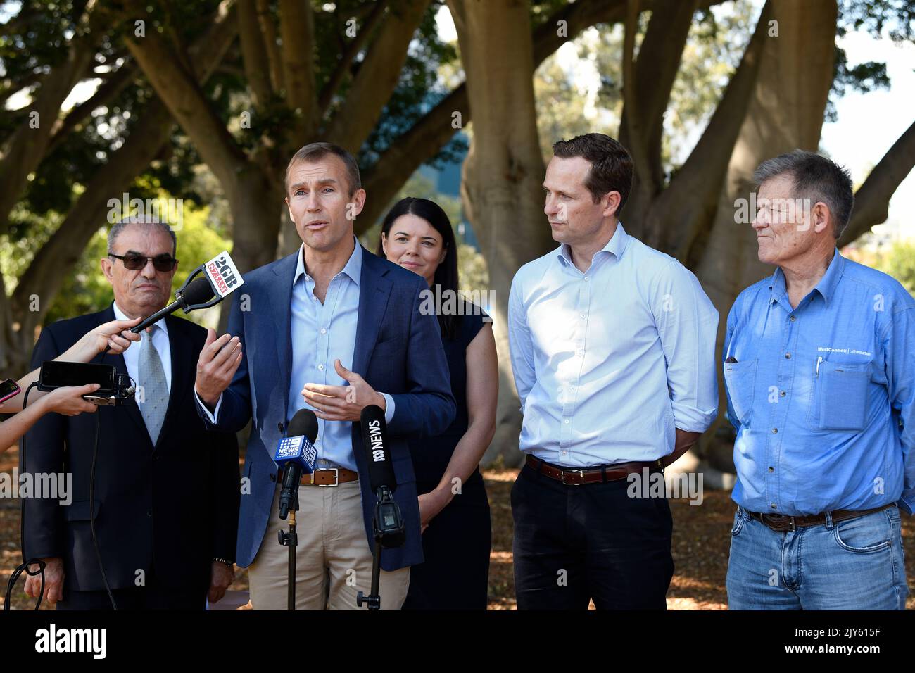 (L-R) Strathfield Council Mayor Antoine Doueihi, NSW Planning and ...