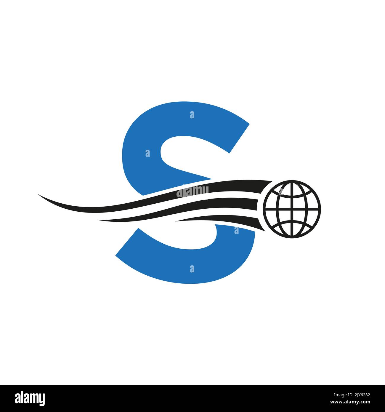 Letter S Global Logo Combined With Global Icon, Earth Sign For Business ...