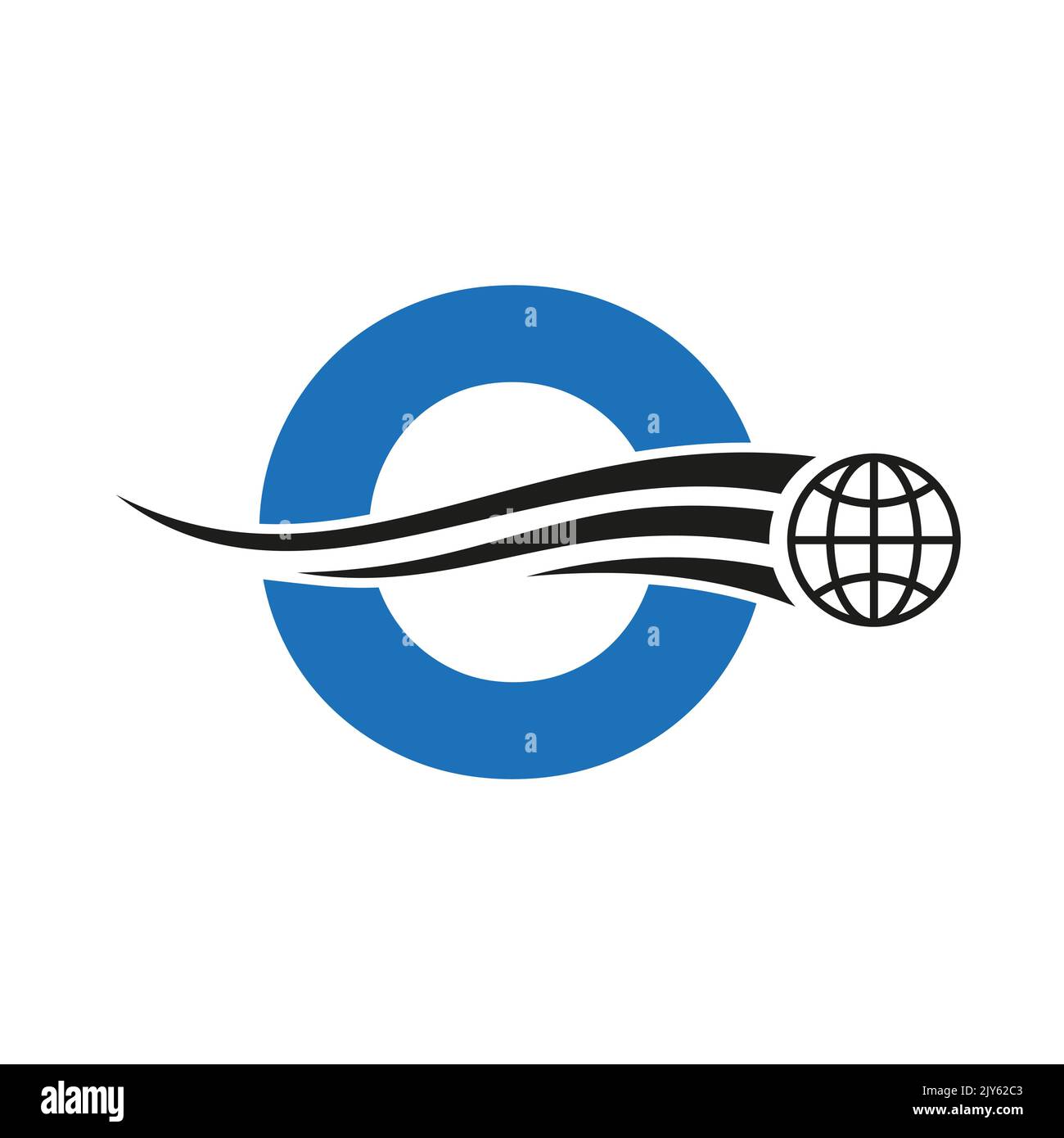 Letter O Global Logo Combined With Global Icon, Earth Sign For Business ...
