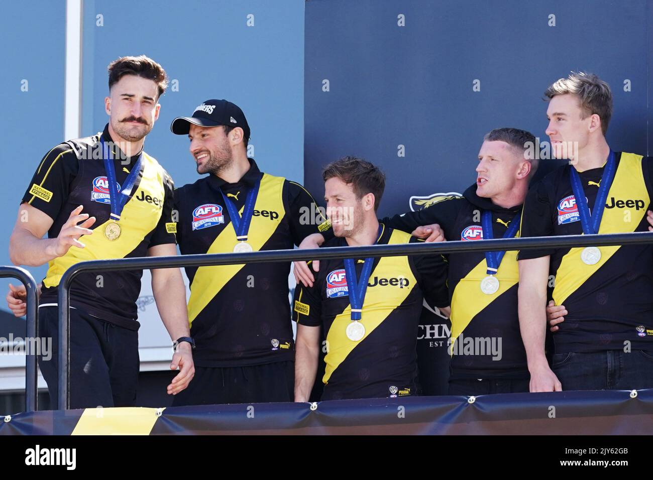 Ivan Soldo of the Tigers celebrates their team's victory in the 2019 ...
