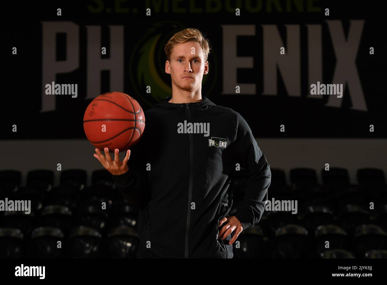 (L-R) Kyle Adnam of Melbourne Phoenix poses for a photograph at the ...