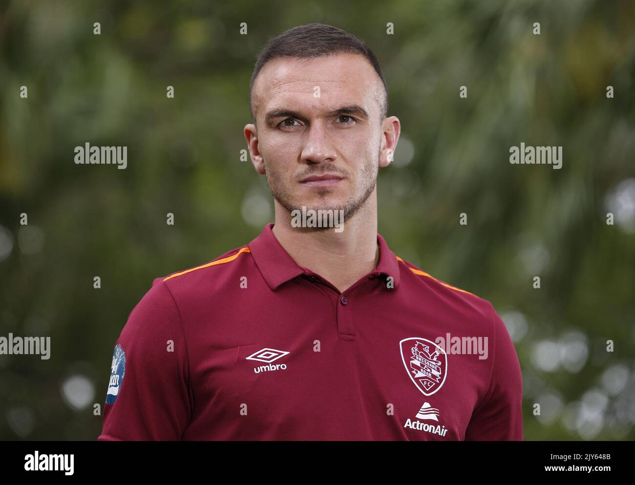 Brisbane Roar's newly announced captain Tom Aldred poses for a ...