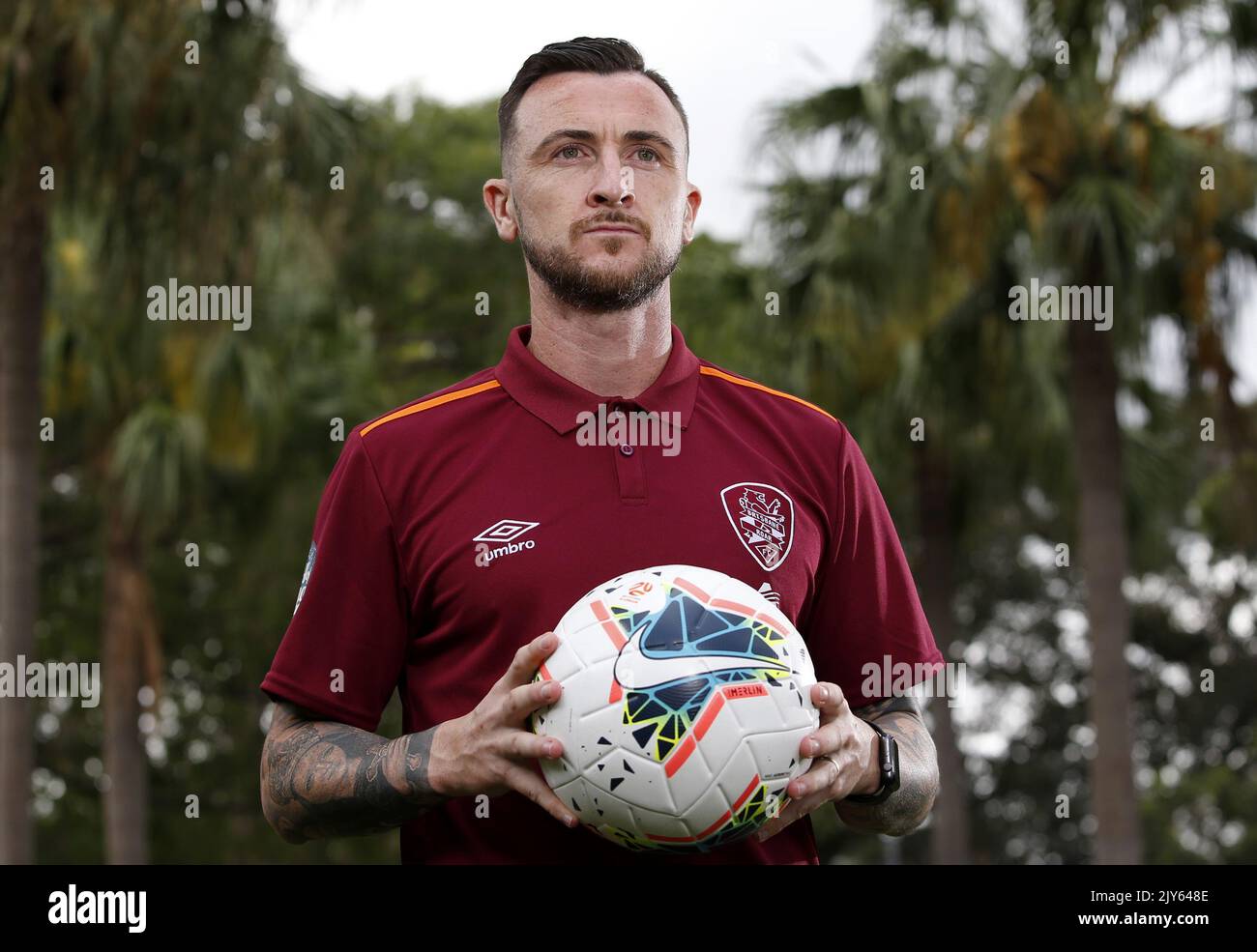 Brisbane Roar's vice-captain Roy O'Donovan poses for a photograph ...