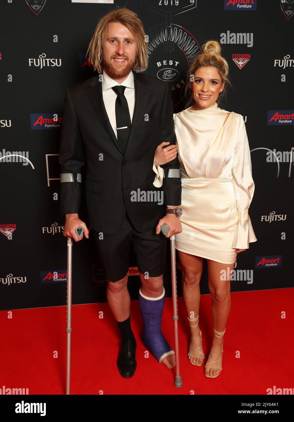 Dyson Heppell and Kate Turner during the 2019 Crichton Medal ceremony ...