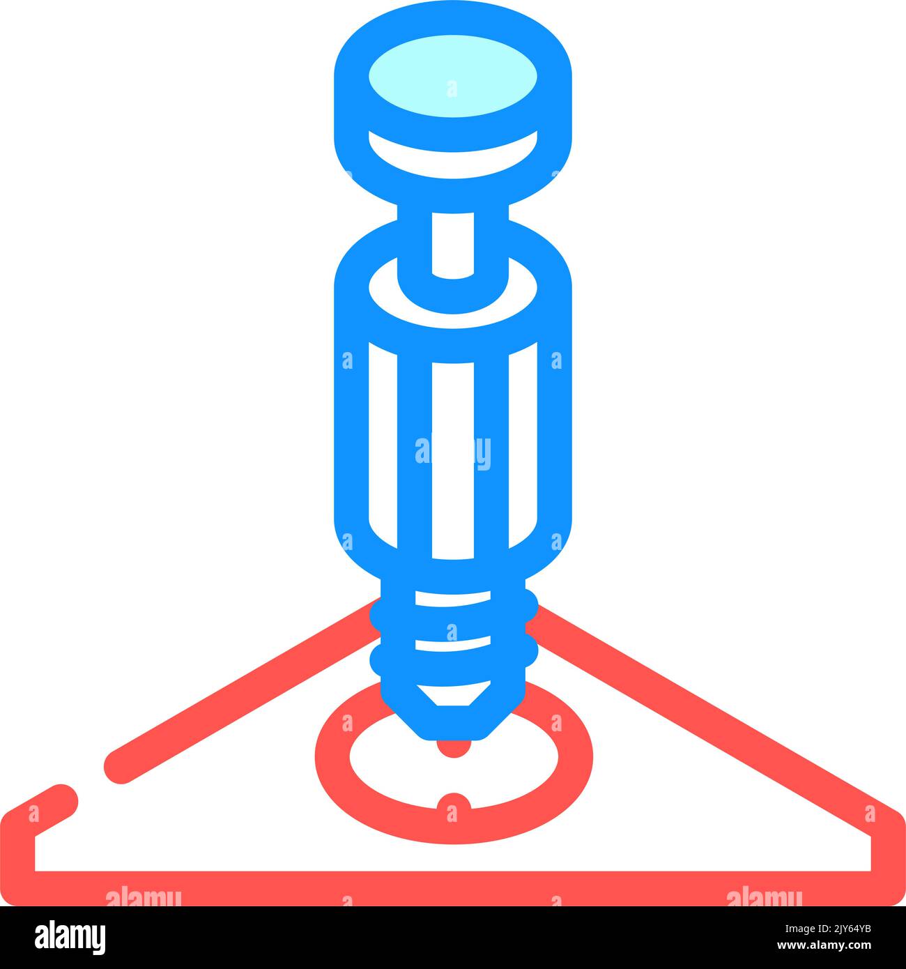 insert metal screw assembly furniture color icon vector illustration ...