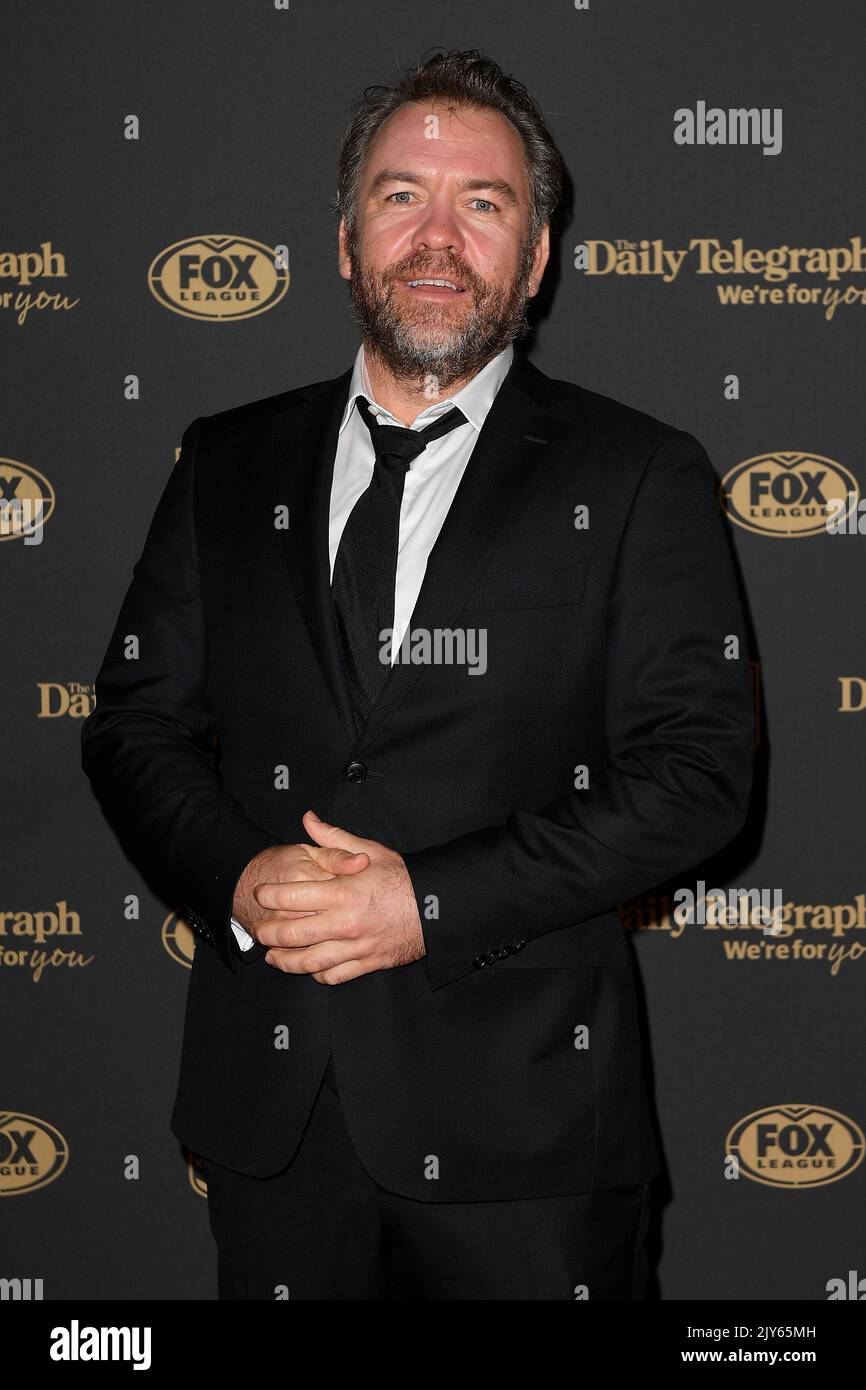 Australian actor Brendan Cowell arrives at the 2019 Dally M Awards at ...