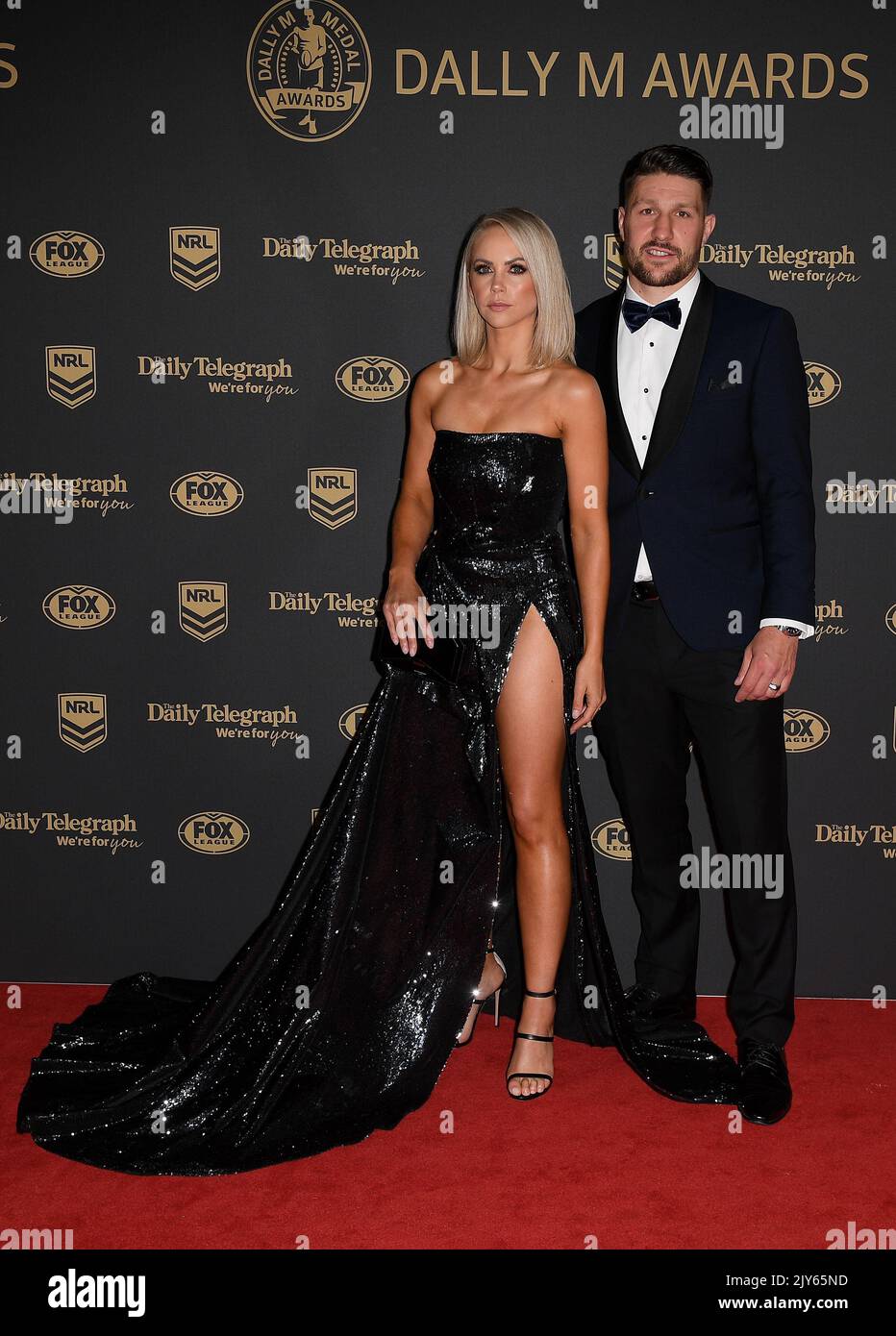 St George Illawarra Dragons player Gareth Widdop and wife Carly arrive ...