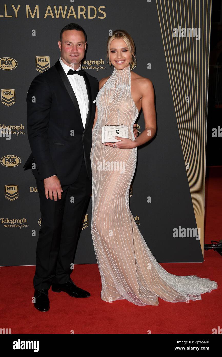Sydney Roosters captain Boyd Cordner and Gemma Barge arrive at the 2019 ...